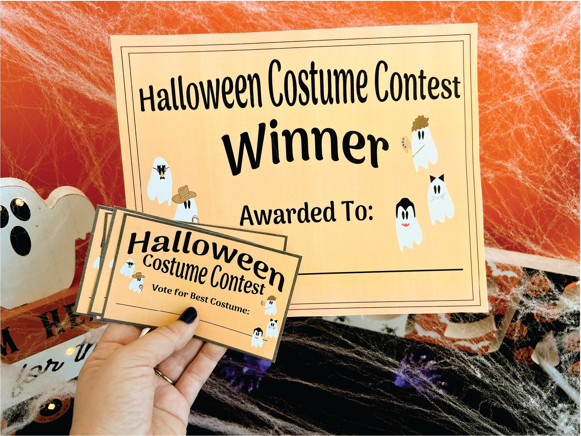 Halloween Costume Contest and Trivia Game Bundle; Great for Halloween ...