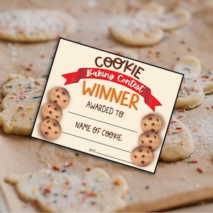 Cookie Baking Contest Voting Ballots and Awards Printable, Cookie Bake ...