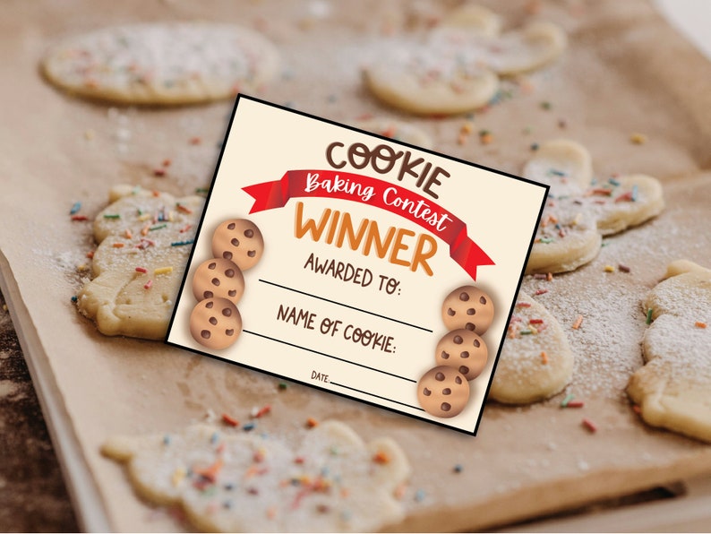 Cookie Baking Contest Voting Ballots and Awards Printable, Cookie Bake ...