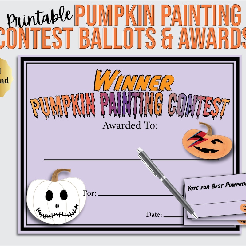 Pumpkin Painting Contest Flyer - Etsy