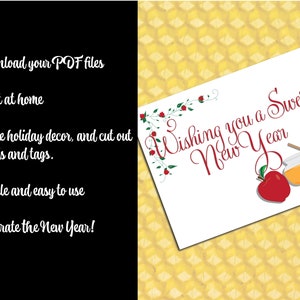Printable Rosh Hashanah Bundle, Decorations, Holiday Cards and Gift ...