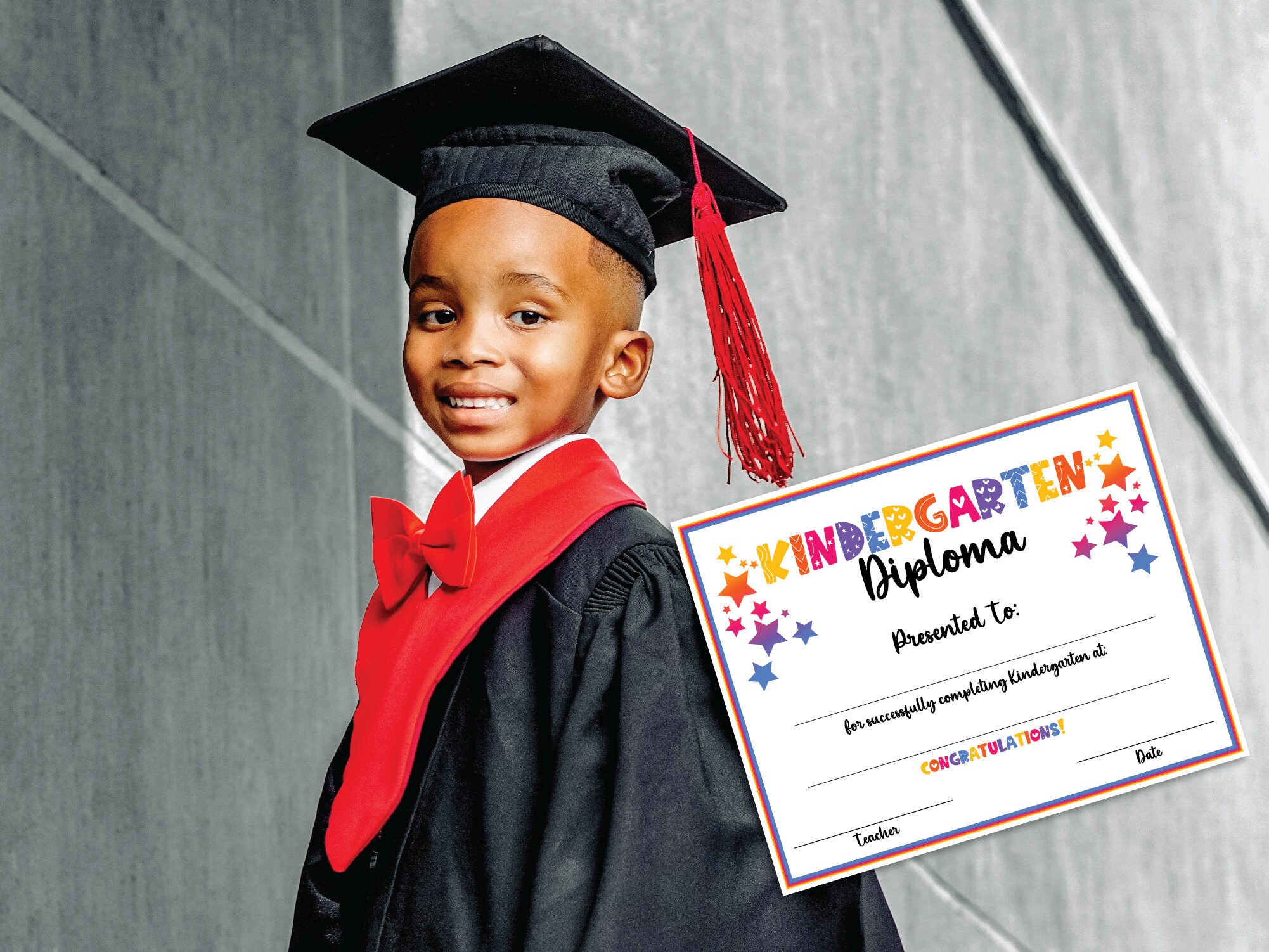 Kindergarten Graduation Diploma Certificate Printable, Kinder Graduate ...