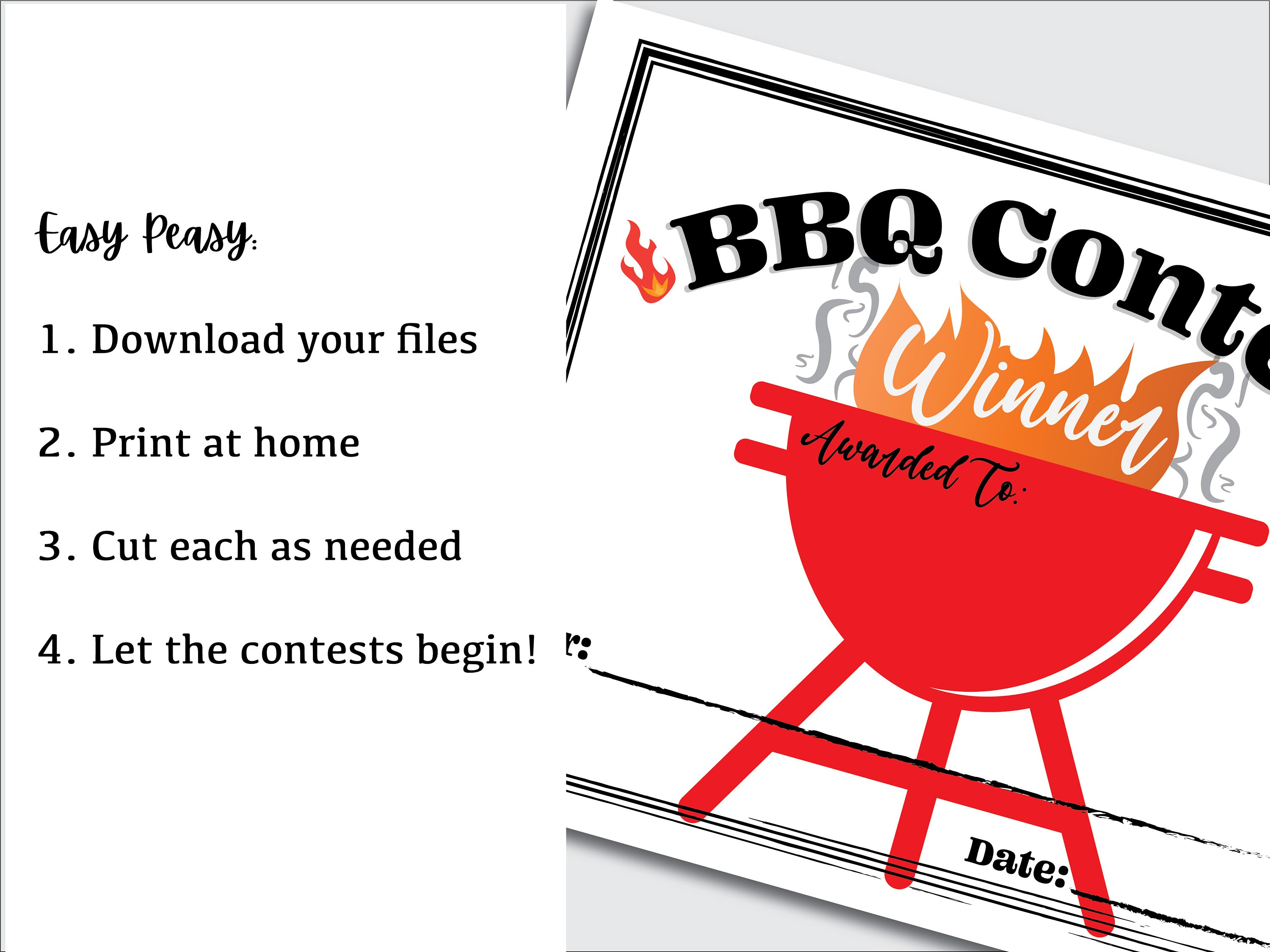 BBQ Contest Voting Pack: Crown the Grill Champ With Printable Awards - Etsy