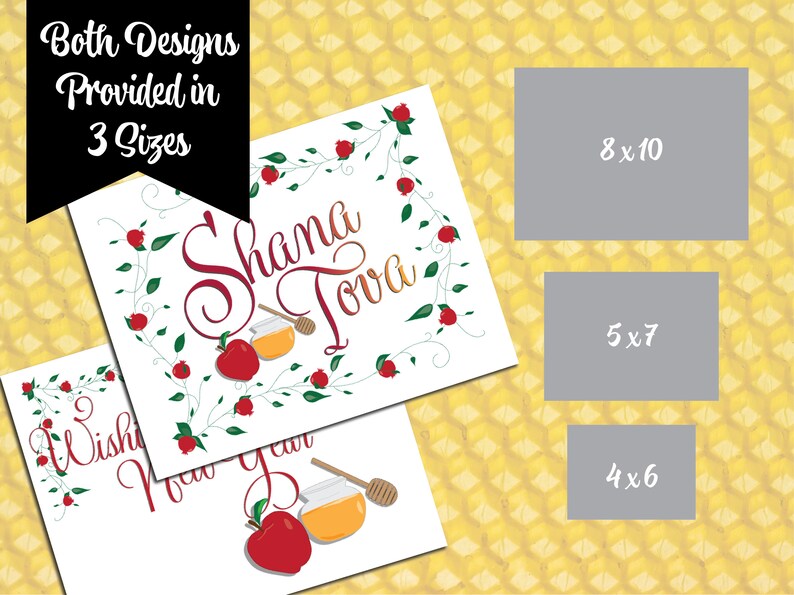 Printable Rosh Hashanah Bundle, Decorations, Holiday Cards and Gift ...
