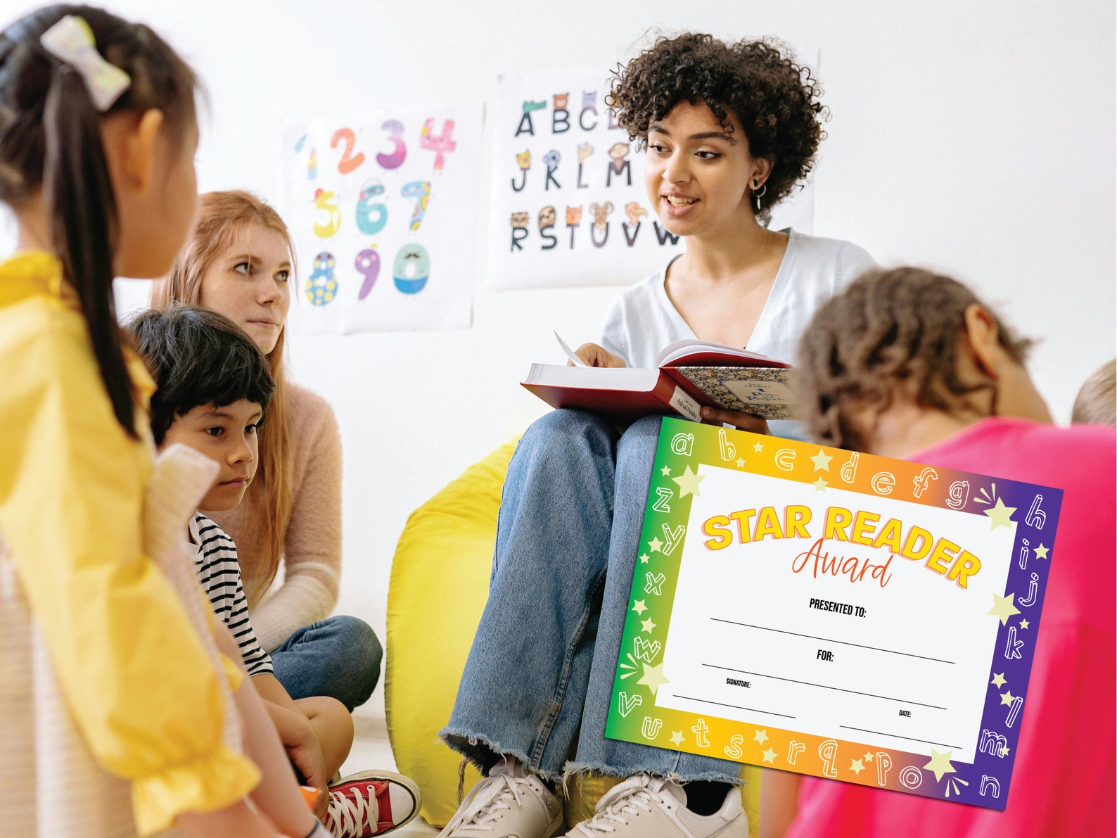 Reading Certificate, Star Reader Award of Recognition, Classroom Award ...