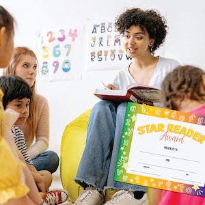 Reading Certificate, Star Reader Award of Recognition, Classroom Award ...