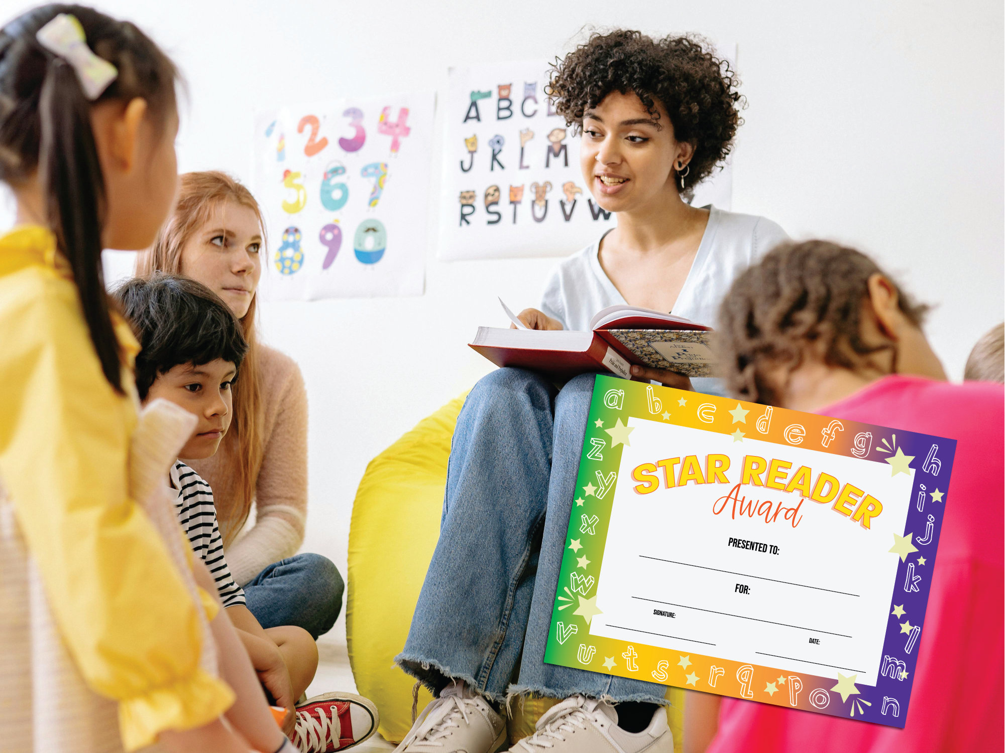 Reading Certificate, Star Reader Award of Recognition, Classroom Award ...