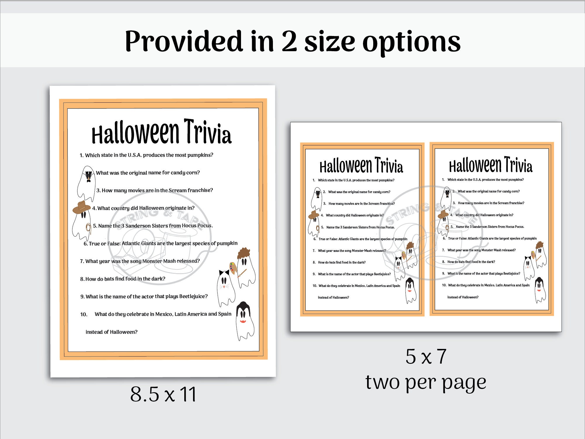 Halloween Costume Contest and Trivia Game Bundle; Great for Halloween ...