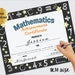 Math Certificate Award of Recognition Template, Editable PDF Digital ...