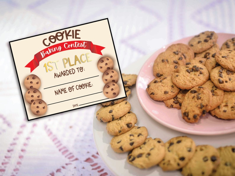 Cookie Baking Contest Voting Ballots and Awards Printable, Cookie Bake ...