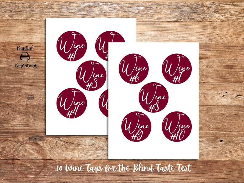 Wine Tasting Party Kit Printable, Blind Taste Test Game, Wine Tasting ...