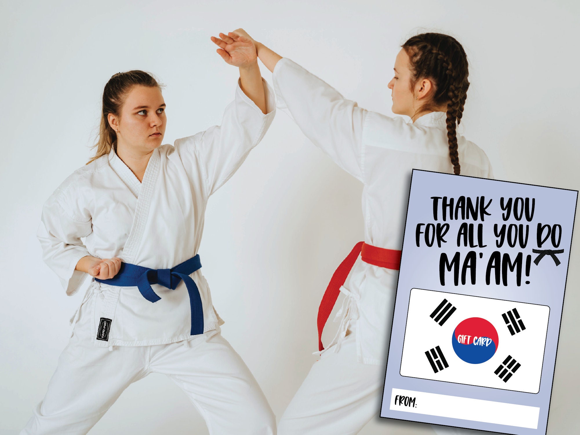 Tae Kwon Do Gift Card Holder for Teacher, Thank You Gift Card for ...