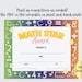 Math Star Certificate Template, Math Star Award of Recognition ...
