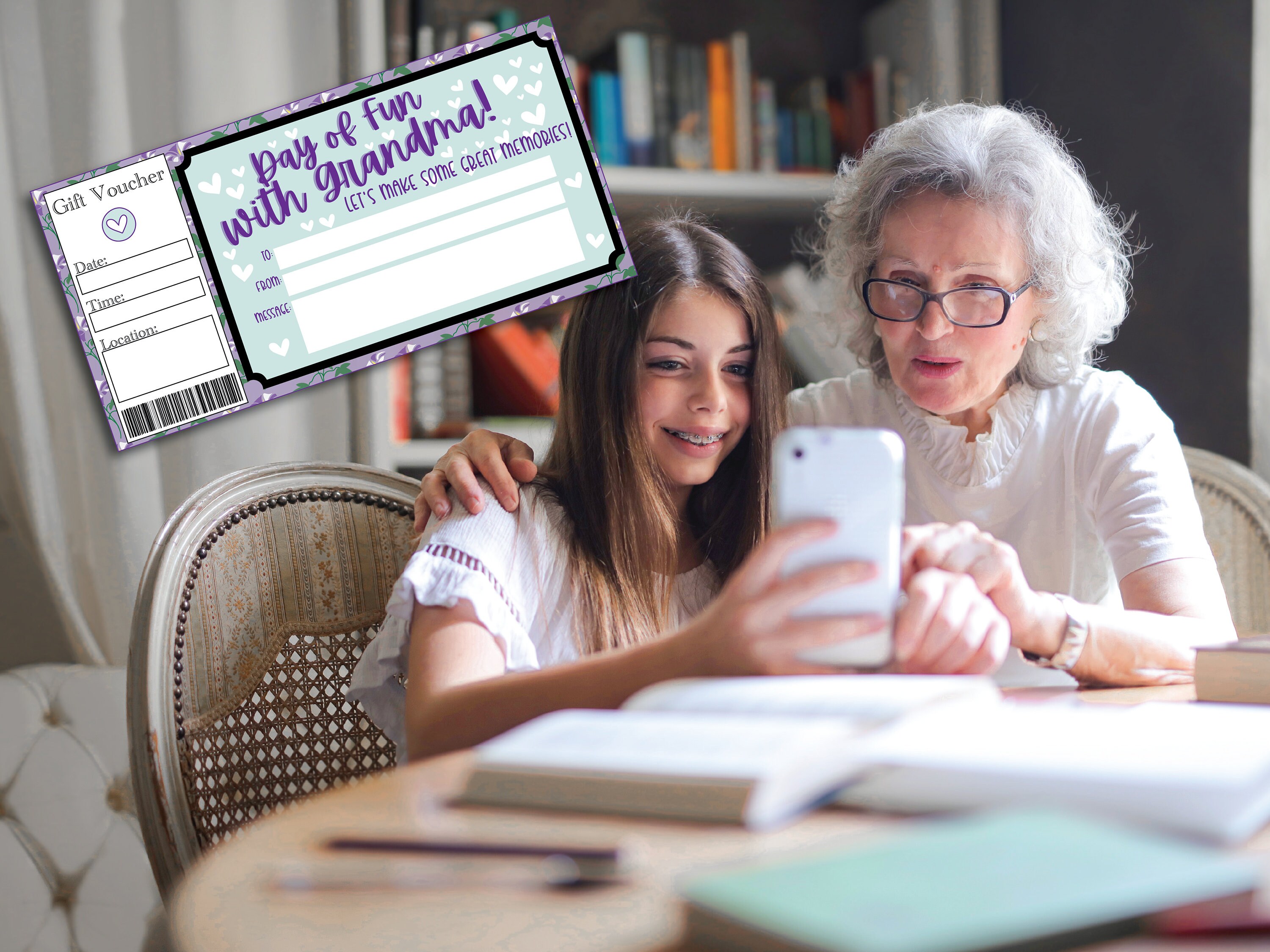 Fun Day With Grandma Ticket – Printable Experience Gift for Kids | Day ...