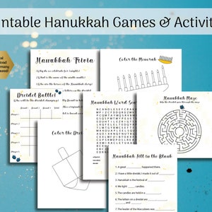 Printable Hanukkah Game and Activity Bundle for Kids - Etsy
