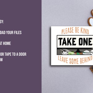 Printable Funny Please Take One Candy Halloween Sign for Trick - Etsy