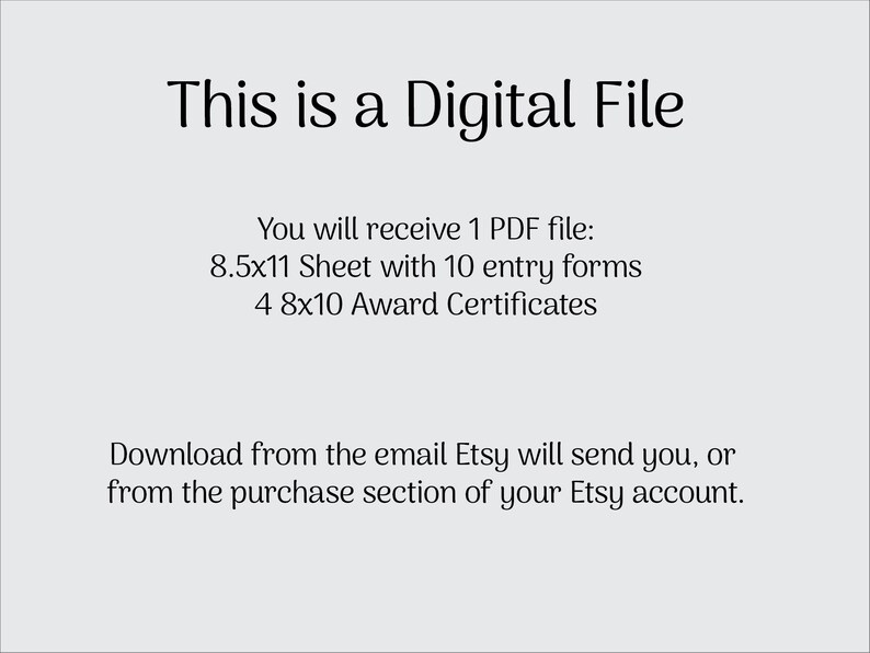 Talent Show Award Certificates and Entry Form for Contest, Talent ...