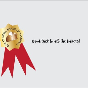 Pie Baking Contest Award Certificates, Voting Ballots & Table Cards for ...