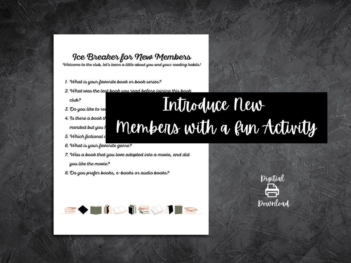 Book Club Bundle Printable, Book Club Questions and Conversation ...
