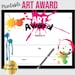 Art Award Certificate Printable, Art Class or Student Art Exhibit ...