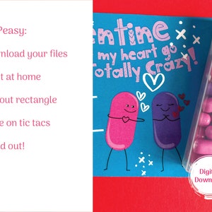 Tic Tac Toe Valentine Card Printable, Kids Valentine Printable, Tic Tac ...