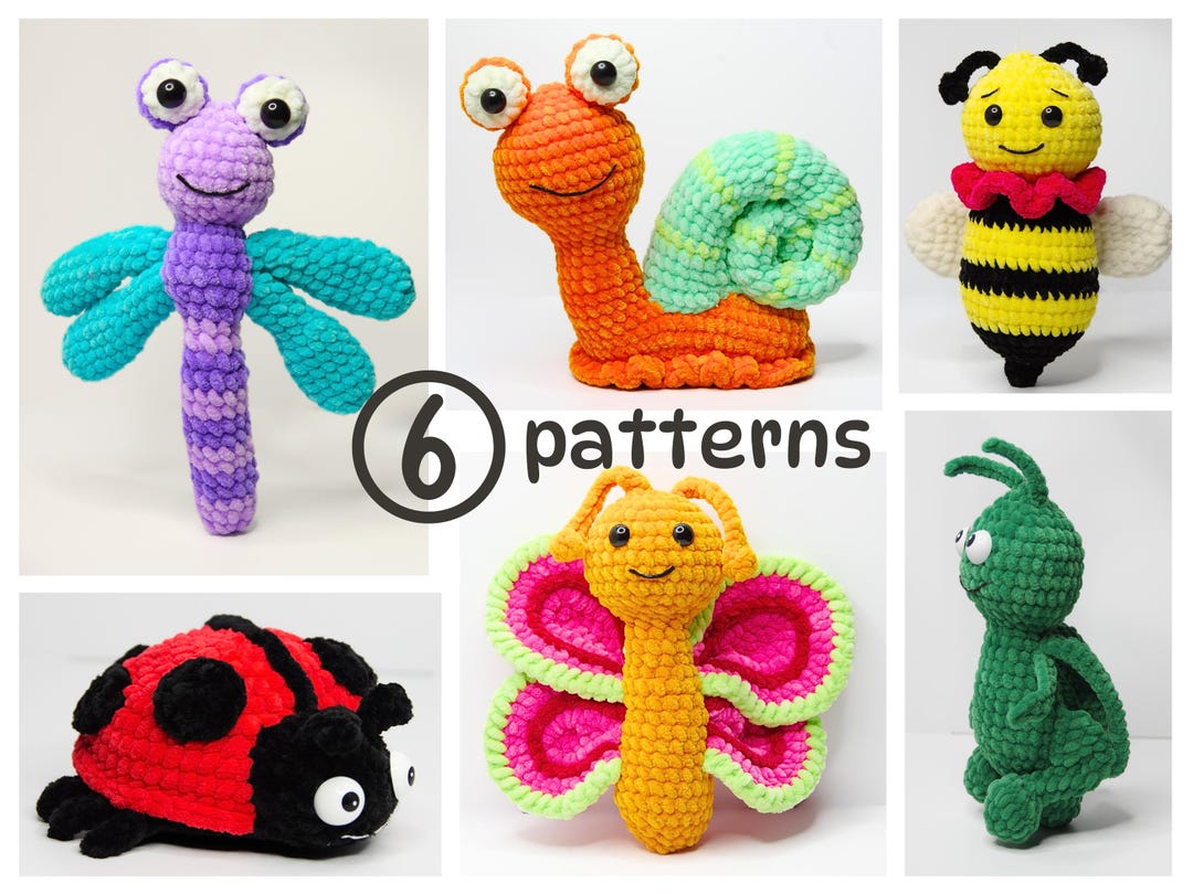 6 Easy Amigurumi Insect Animals Crochet Patterns. Crochet Insects ...