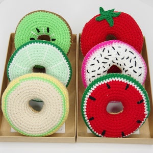 Crochet Play Food. Crochet Donuts Fruit Slice. Crochet Food Patterns ...