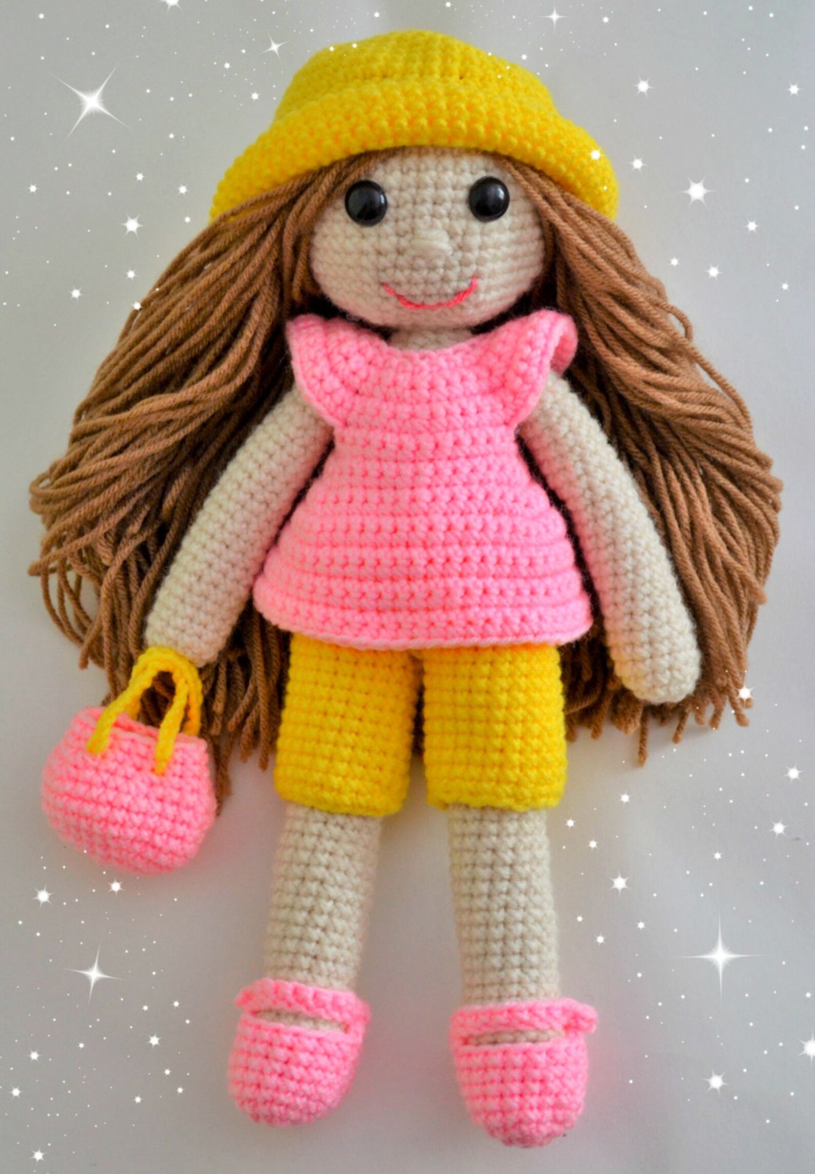Crochet Doll Pattern Plus Crochet Doll Clothes Pattern, Amigurumi Girl ...