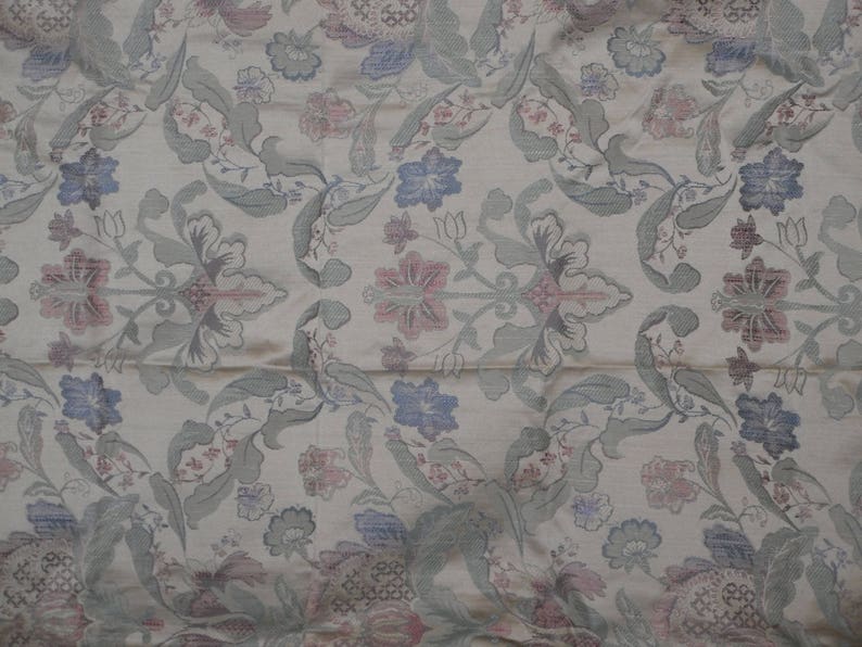 Tapestry Fabric Pastel Floral Scroll Design Jacquard - Etsy