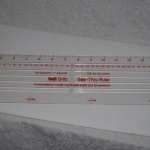Scovill Dritz See-thru Ruler Dressmaker T Square Sewing Tool Vintage - Etsy