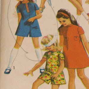 Simplicity 8721 Pattern Girls Dress & Pantdress Size 7 Vintage 1970's ...