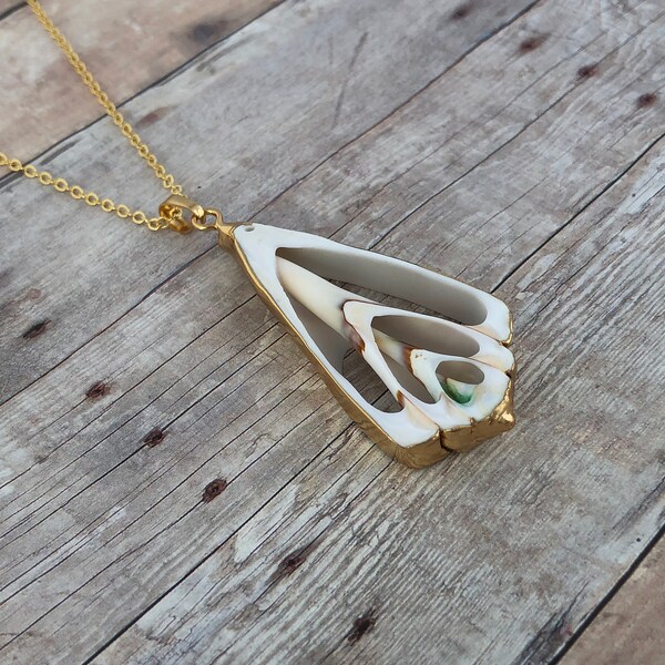 Cut Shell Necklace - Etsy