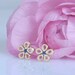 14k Gold Stud Earrings Small Gold Earrings Gold Flower | Etsy