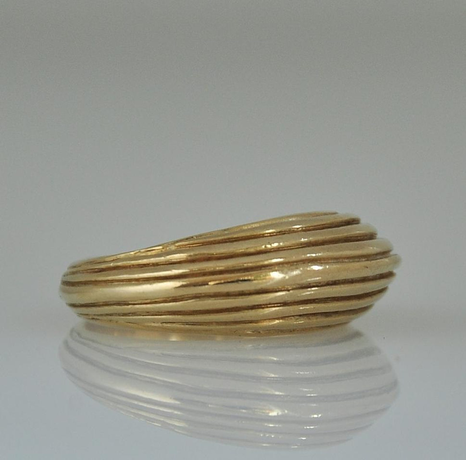 Wide Gold Ring for Woman Heavy Gold Wedding Ringgold Wedding - Etsy