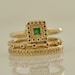 Emerald Ring Multi Small Ruby Gemstones Solid Gold Ring - Etsy
