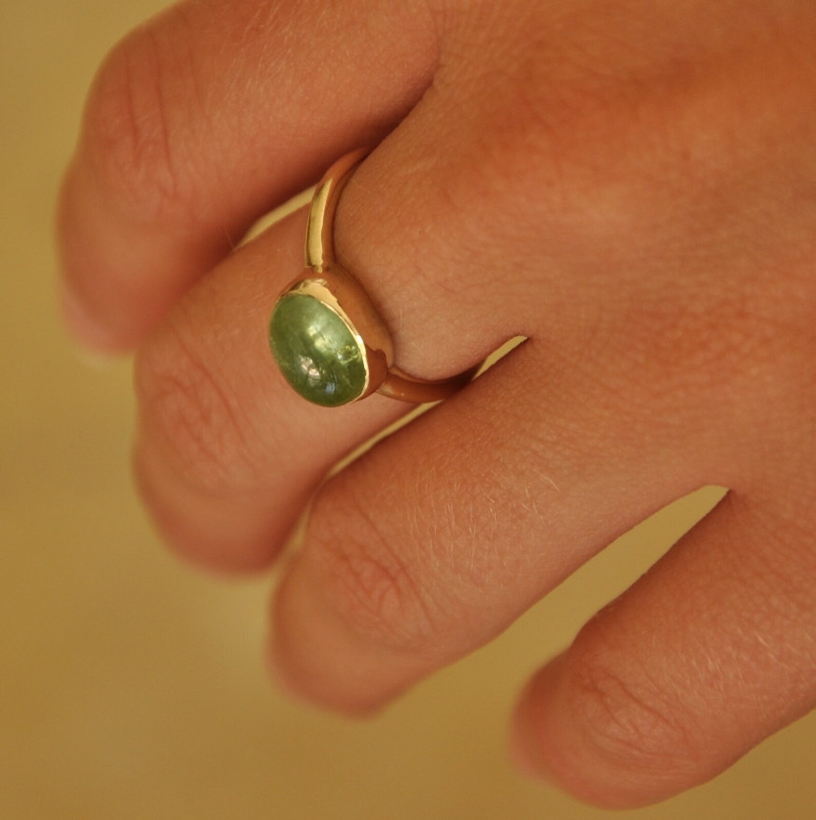 Tourmaline Ring Green Tourmaline Ring Gold Tourmaline Ring | Etsy