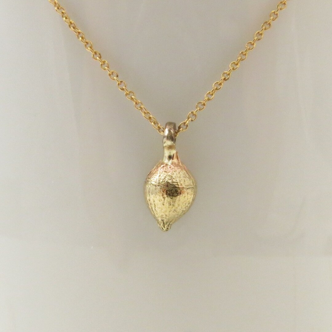 Small 14 K Gold Pendant , Little Gold Pendant , Nature Gold Necklace ...