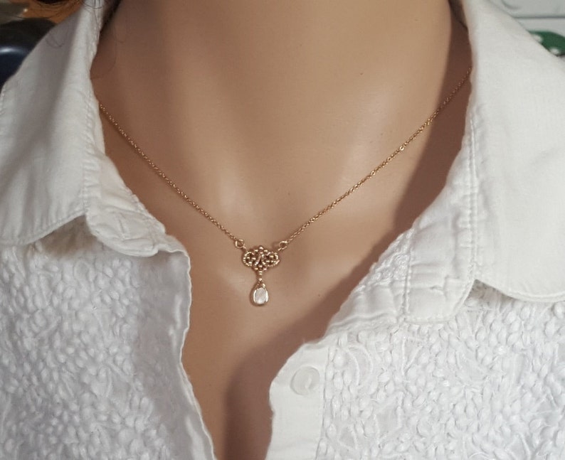 Delicate Gold Necklace 14k Gold Dainty Necklace Gold Small - Etsy