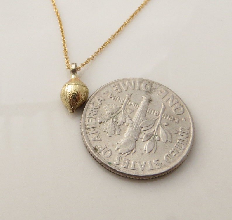 Small 14 K Gold Pendant Little Gold Pendant Nature Gold - Etsy