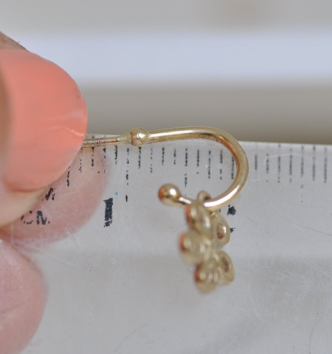 Tiny Solid Gold Hoops Mother Day Gold Gift Small Gold Hoop - Etsy