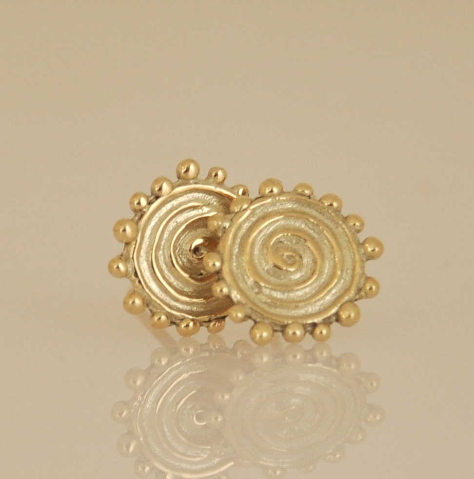 Post Gold Earring 14k Gold Post Earrings Gold Stud Earring - Etsy Israel
