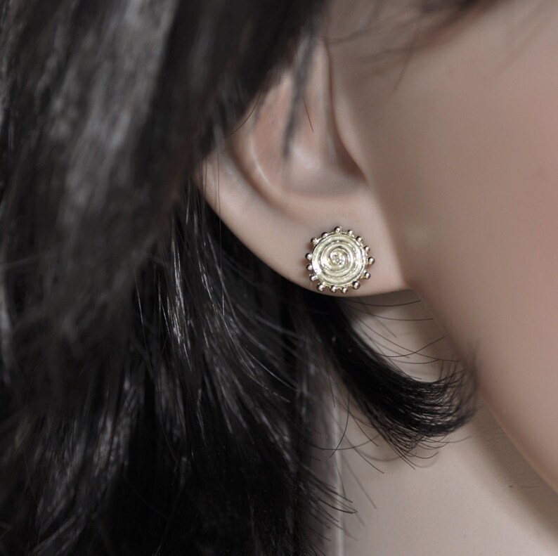 Post Gold Earring 14k Gold Post Earrings Gold Stud Earring - Etsy