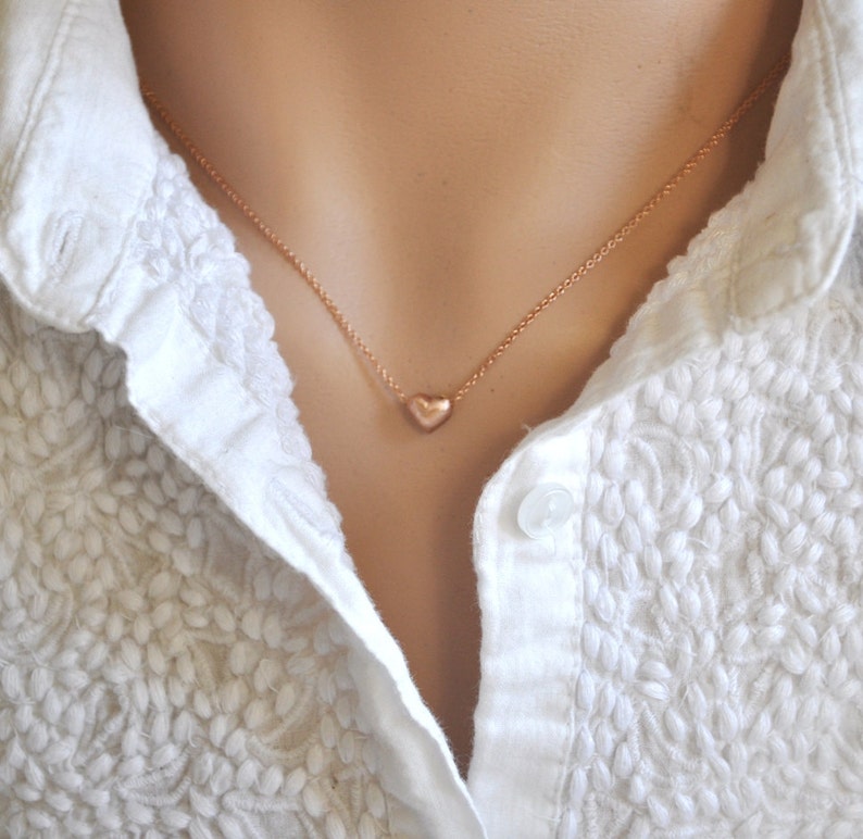 Collar de oro personalizado collar de oro rosa colgante de - Etsy España