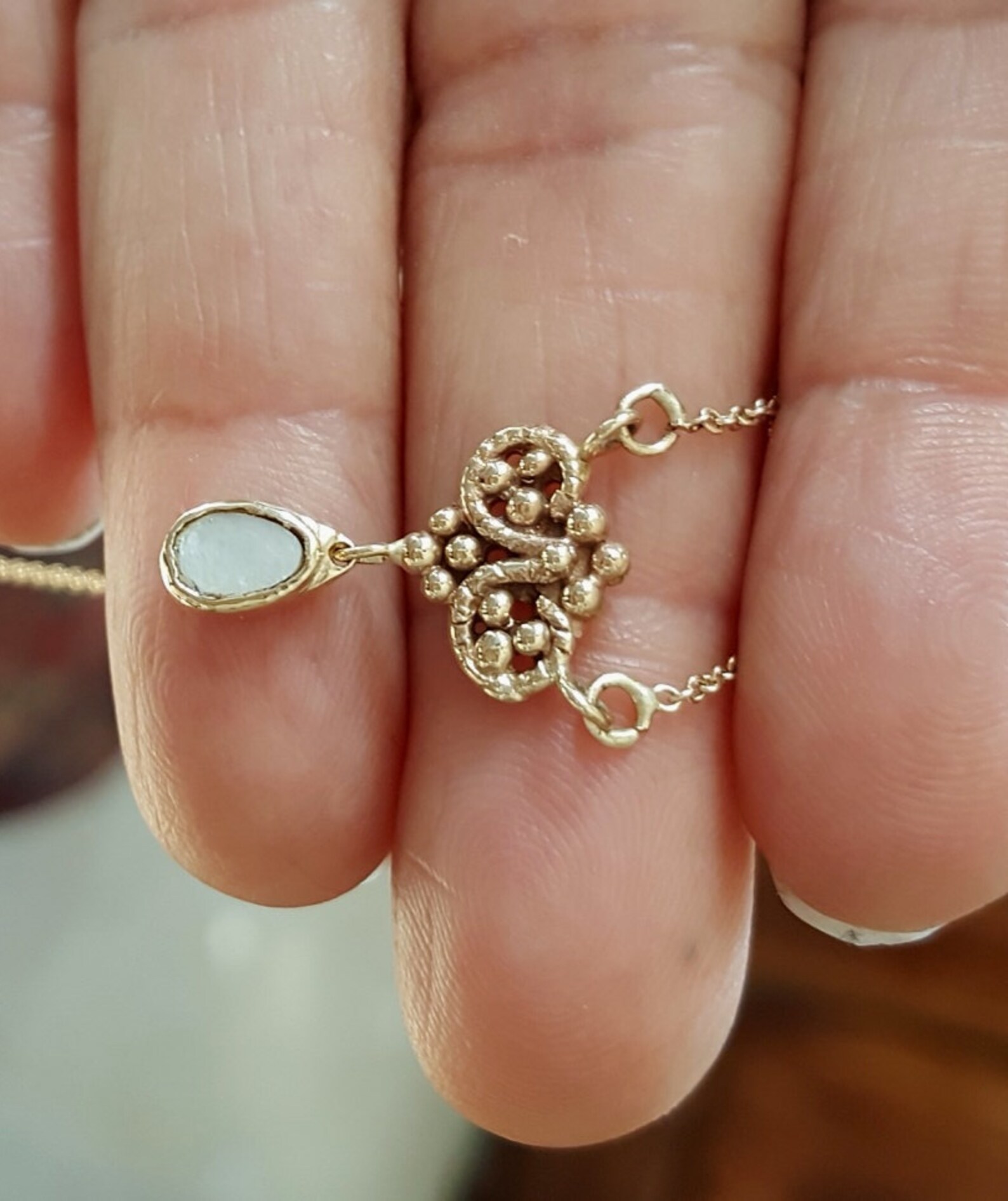 Delicate Gold Necklace 14k Gold Dainty Necklace Gold Small - Etsy Israel