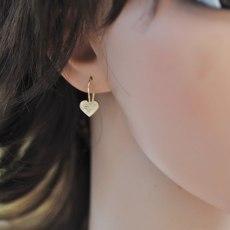 Gold Dangle Earrings Gold Gift for Woman 14k Solid Gold - Etsy Israel