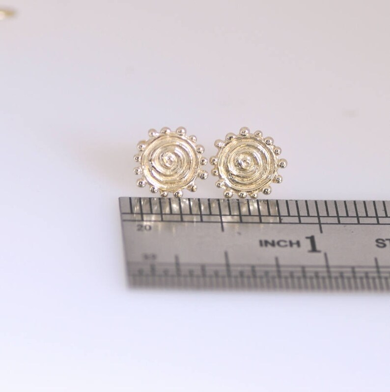 Post Gold Earring 14k Gold Post Earrings Gold Stud Earring - Etsy Israel