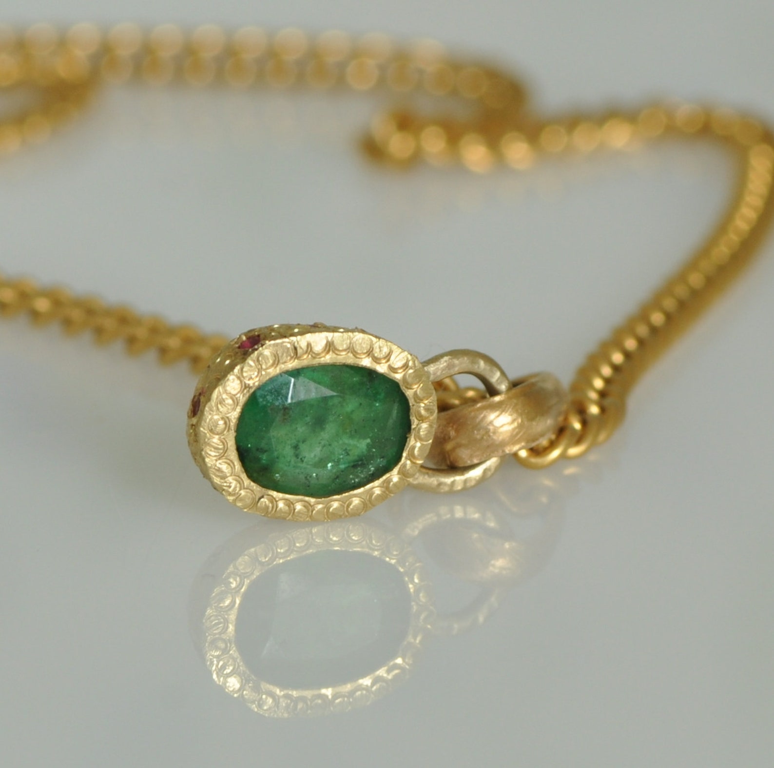 Emerald Necklace Pendant Necklace Necklace for Woman Solid | Etsy