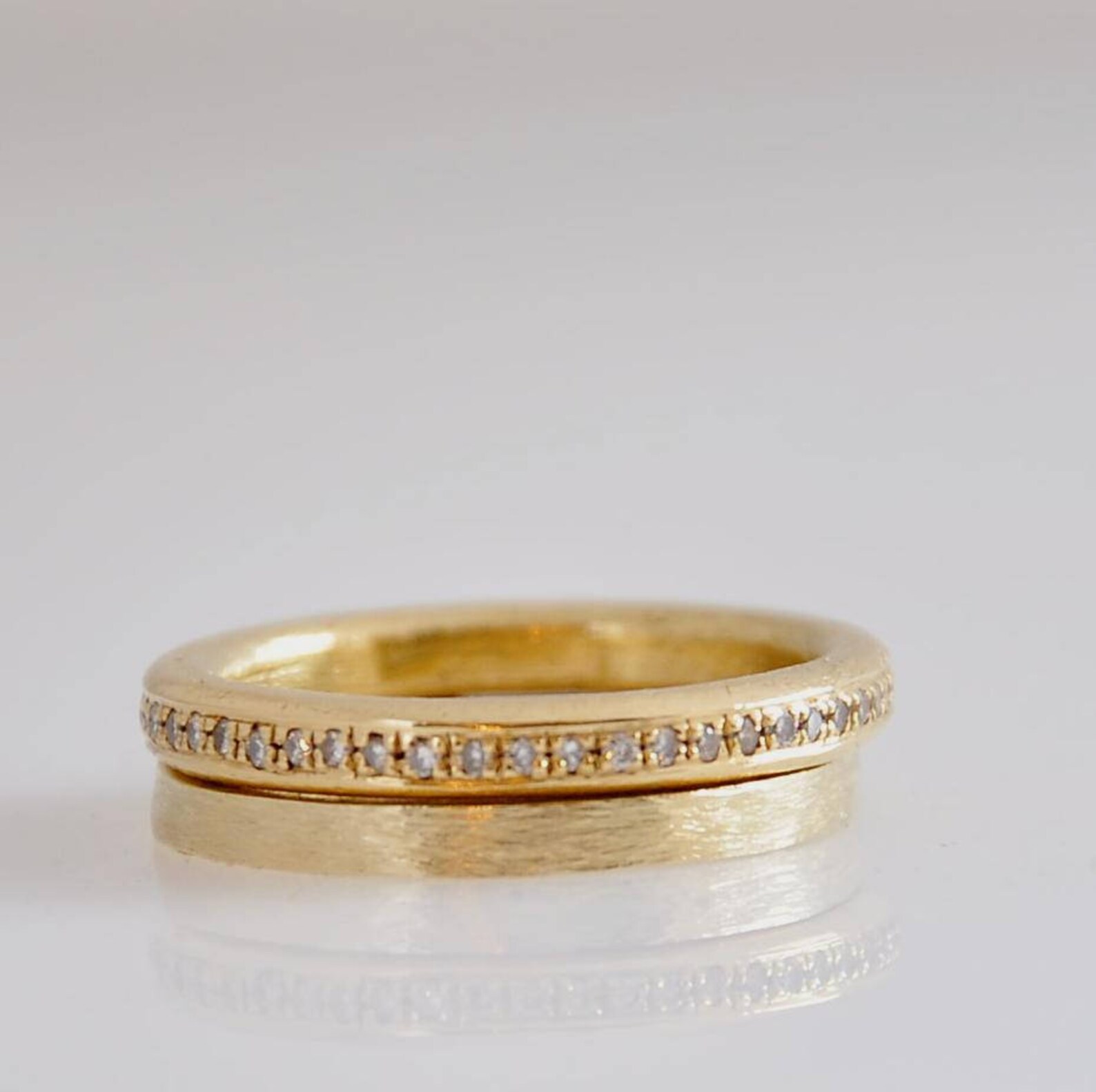 18k Gold Band , Natural Look Wedding Ring, 18k Gold Wedding Ring ...