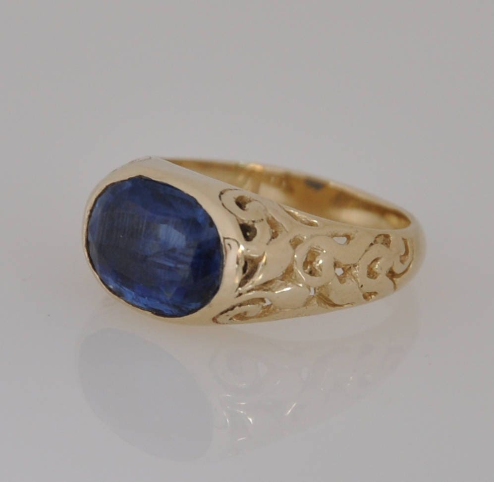 Ring Gold Blauer Stein