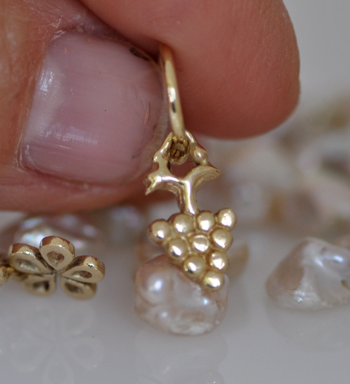 Small Solid Gold Teardrop Tiny Gold Hoops Earring Dainty | Etsy